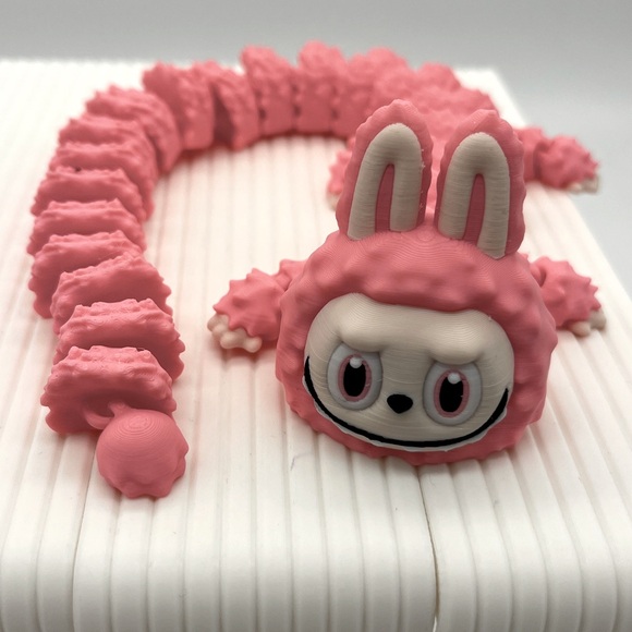 Toys | 3d Printed Pink Labubu Dragon Fidget Toy Fun Collectible Stress ...